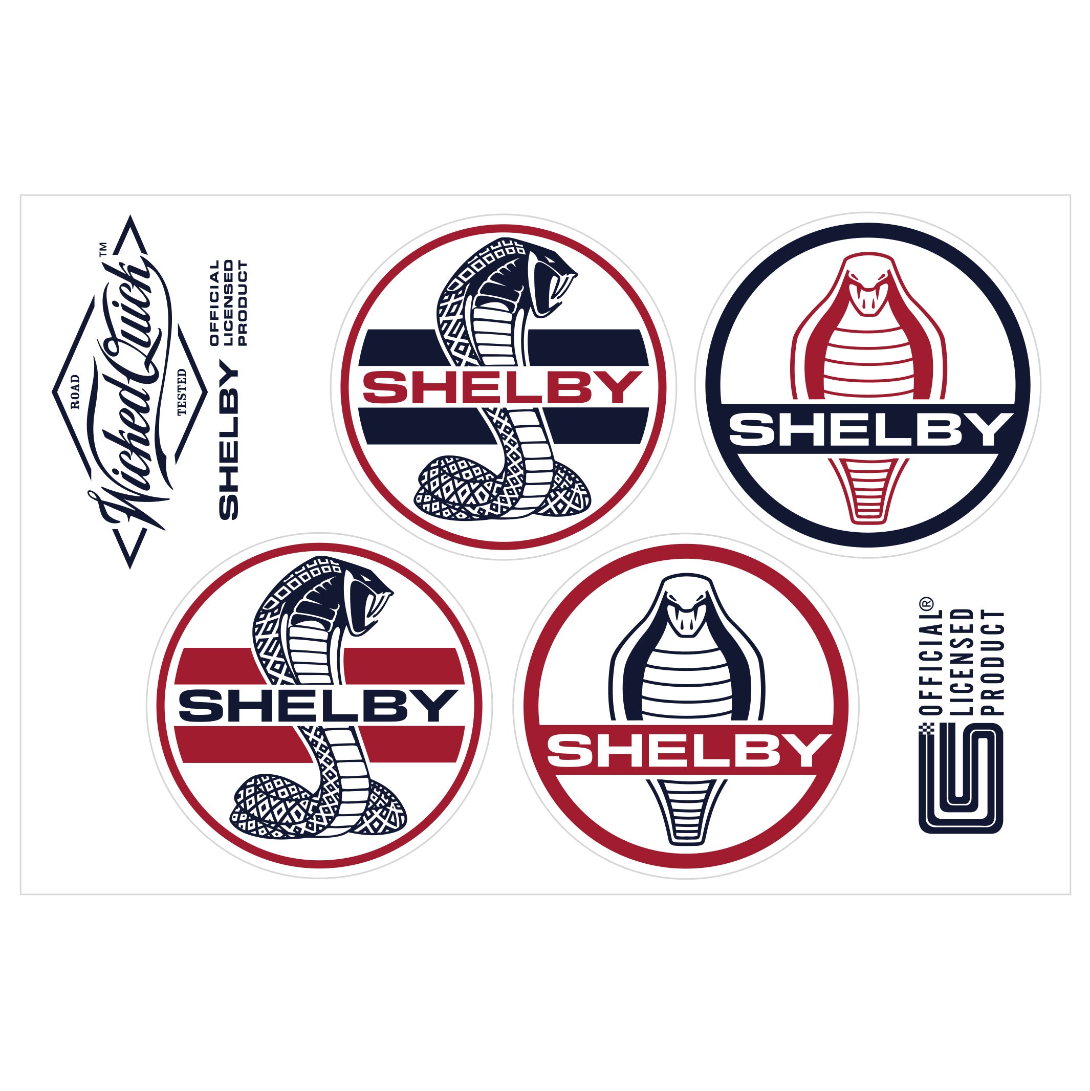 Shelby 6"x4" Sticker Sheet | Car Stickers | Wicked Quick