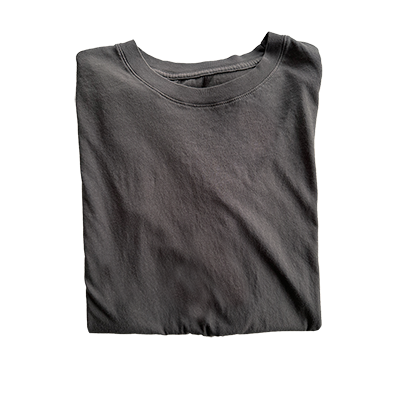 Jet Charcoal Crew Neck T-Shirt | Plain Shirts For Men | Wicked Quick