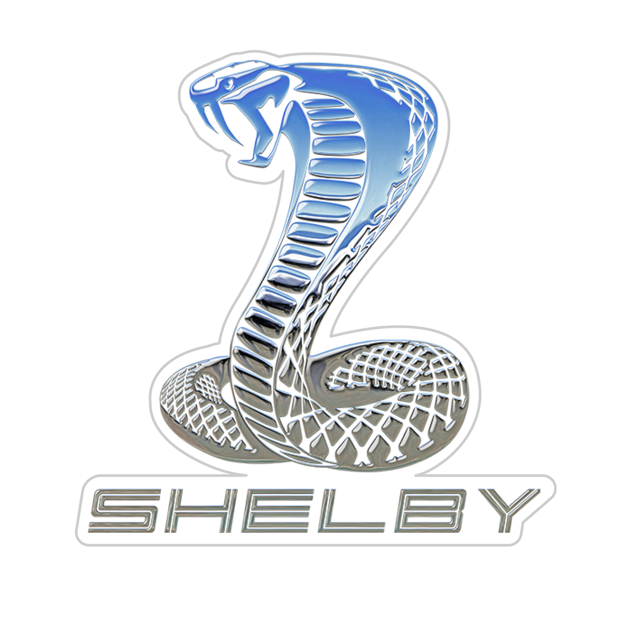 SHELBY CHROME TIF 3-D LOOK VINYL STICKER | Stickers | Wicked Quick